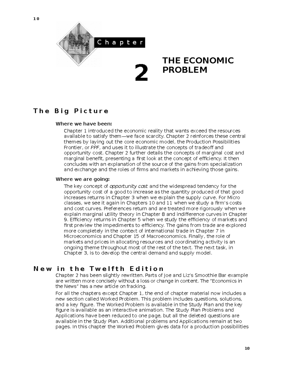 Micro CH02 - Lecture notes - The Big Picture Where we have been ...