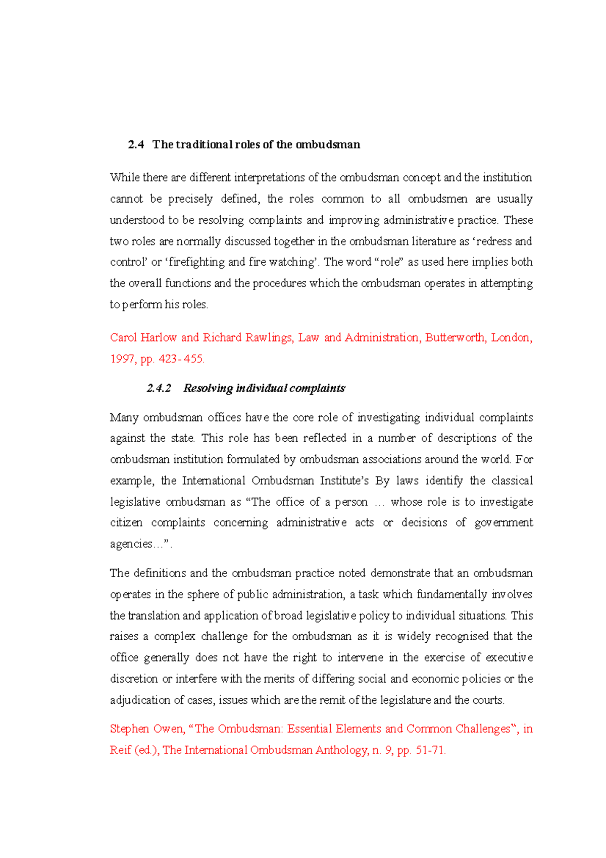 Role of ombudsman - 2 The traditional roles of the ombudsman While ...