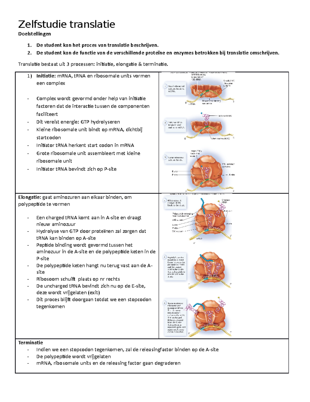 Doelstellingen 4 - Zelfstudie translatie Doelstellingen 1. De student ...