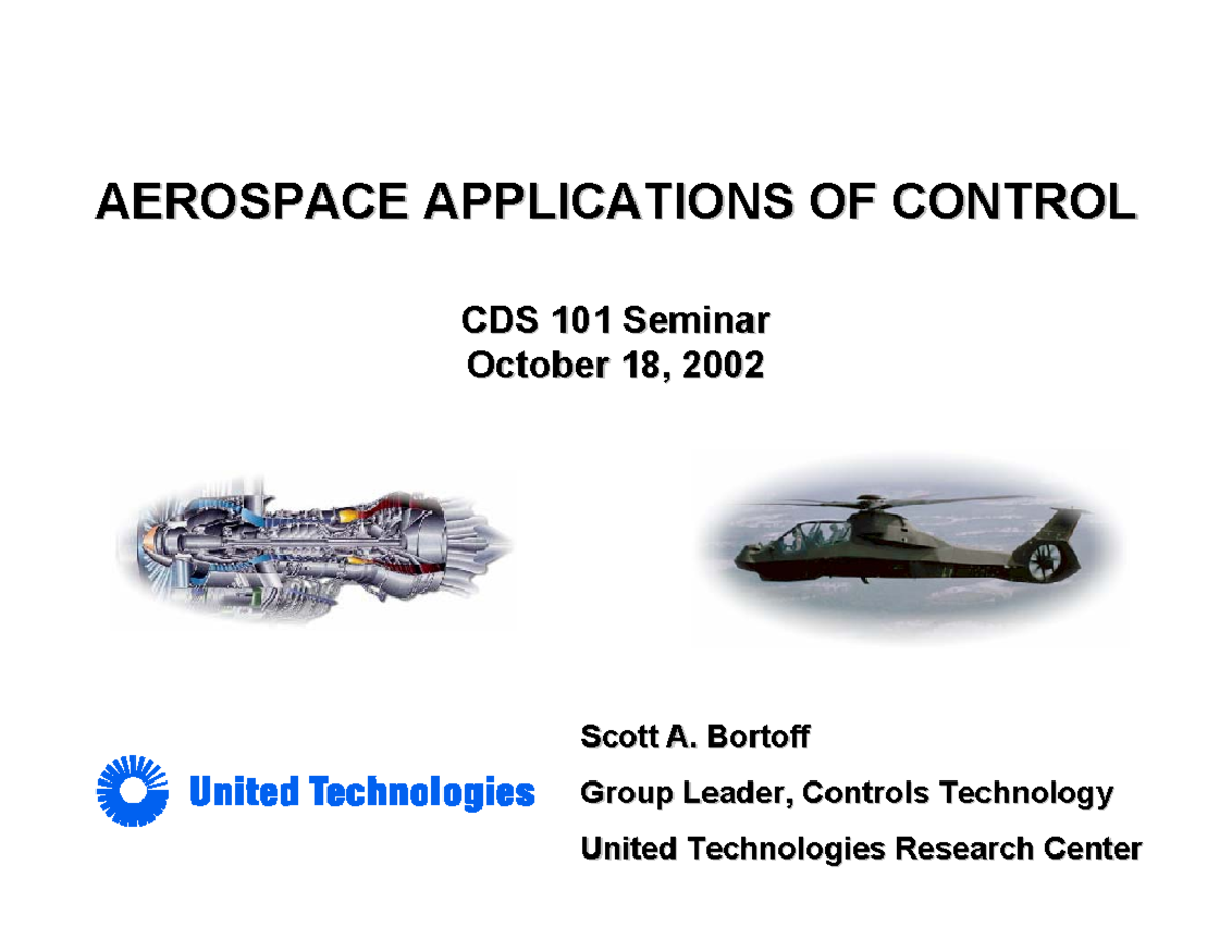 Aerospace control systems 1 - AEROSPACE APPLICATIONS OF ...