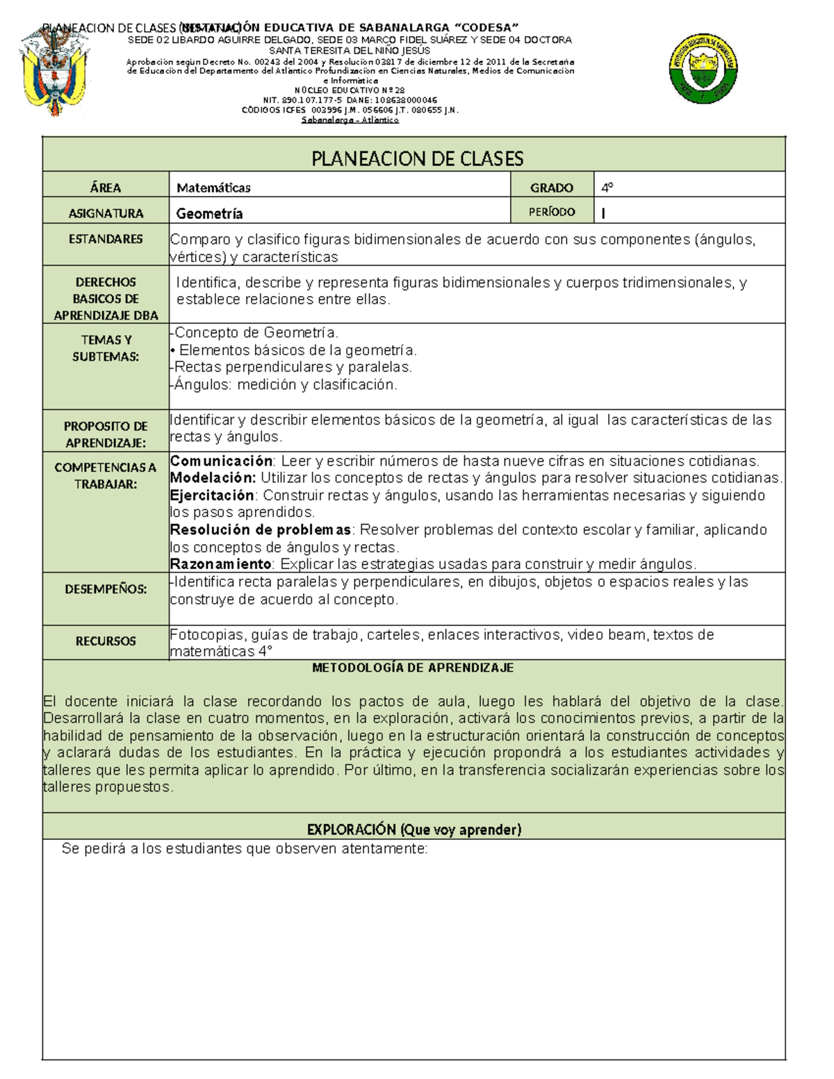 Guía 1 Geometria Elementos Básicos DE LA Geometría, Rectas, Ángulos ...