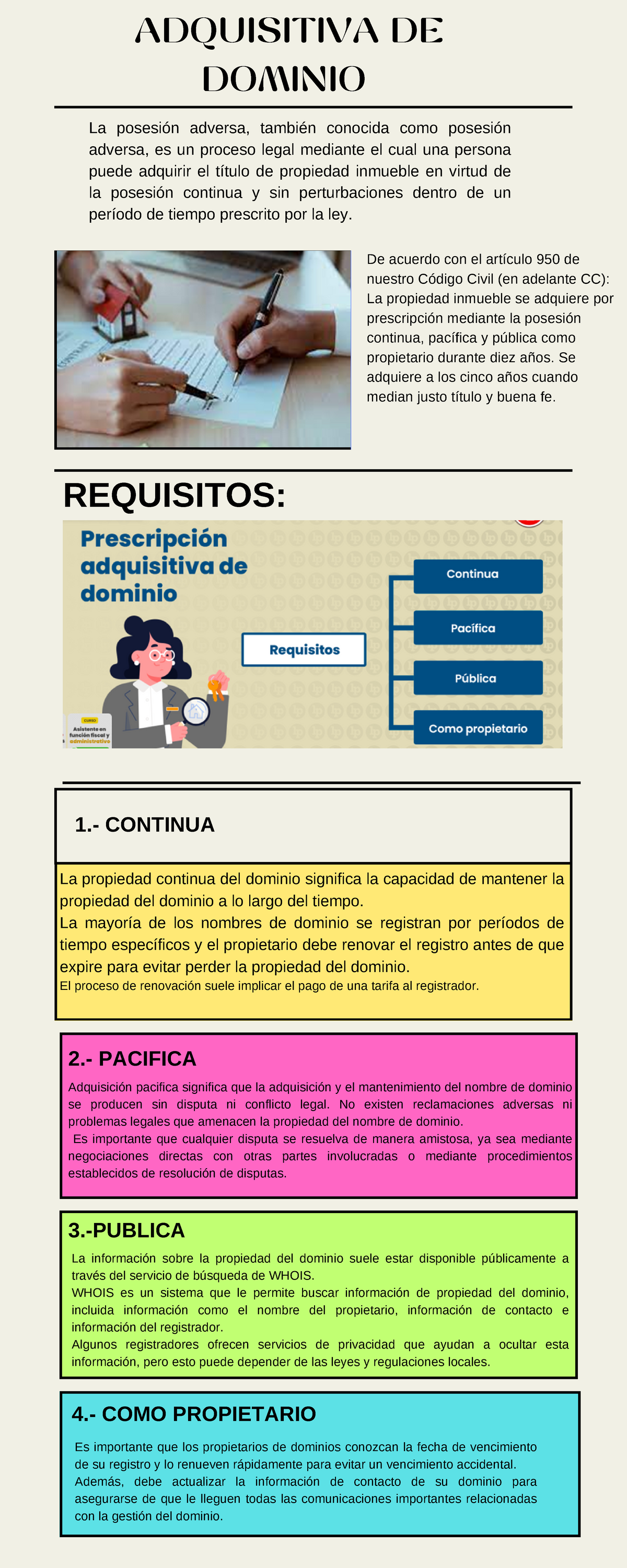 Adquisitiva de dominio - ADQUISITIVA DE DOMINIO La posesión adversa ...