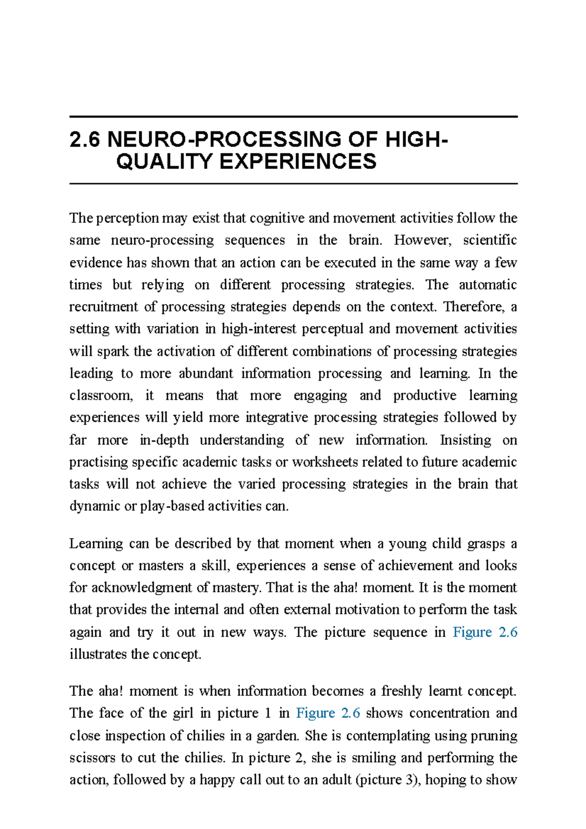 2,6 neuro processing - 2 NEURO-PROCESSING OF HIGH- QUALITY EXPERIENCES ...