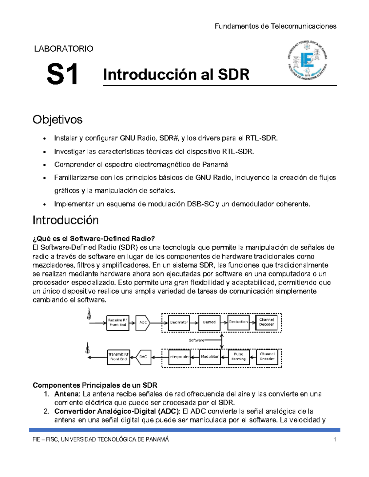 Lab S1 - Introducción a SDR con GNU Radio y SDR# - LABORATORIO S 1 ...