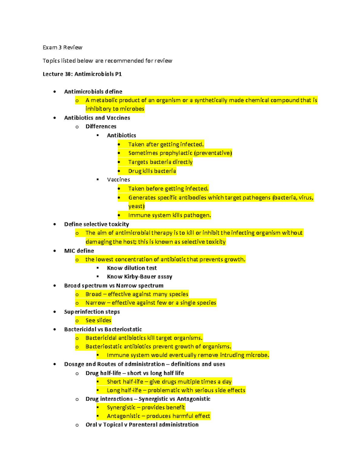 Lecture 30 review pdf - Exam 3 Review Topics listed below are ...
