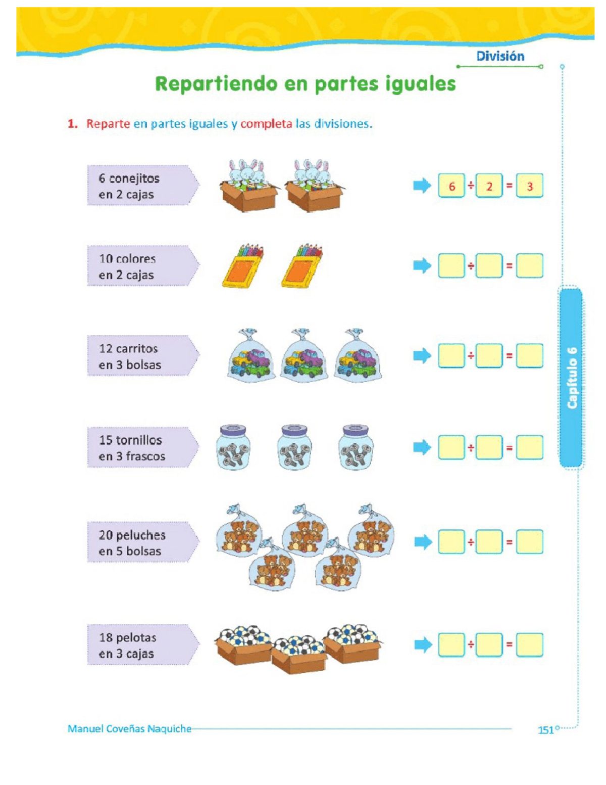 Kalef - saf - División Repartiendo en partes iguales 1. Reparte en ...