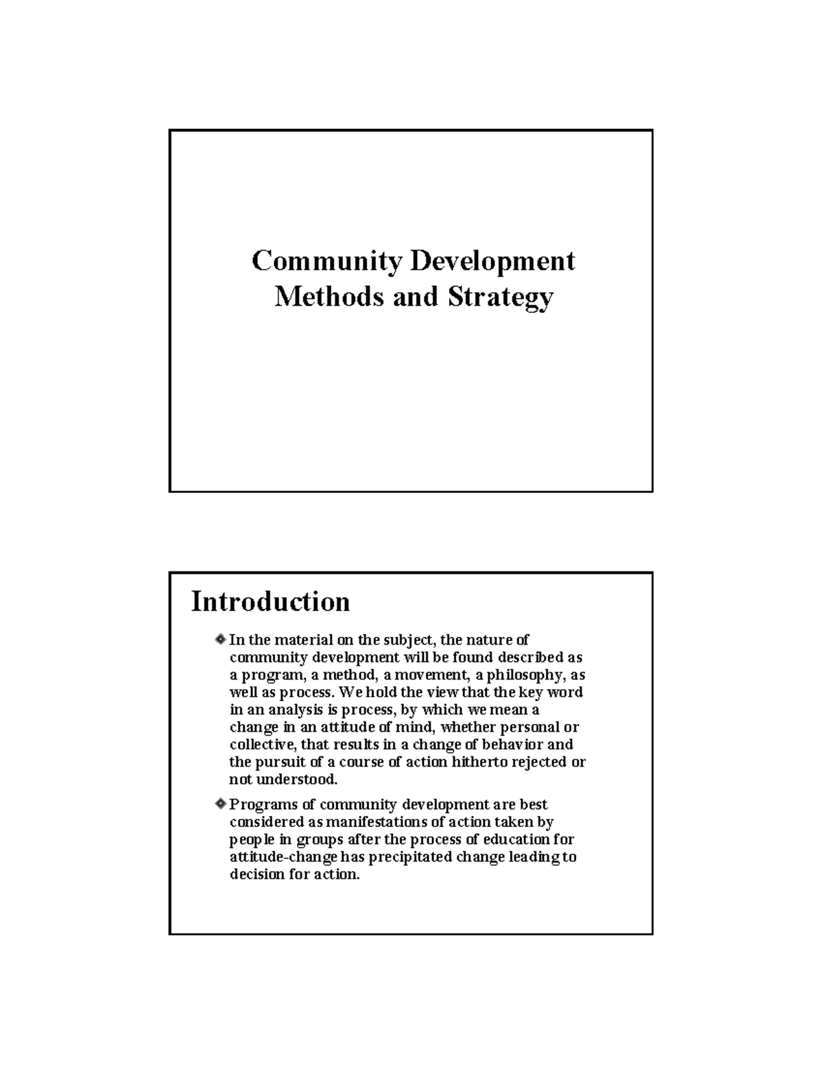 Community Development Methods and Strategy - Community Development ...