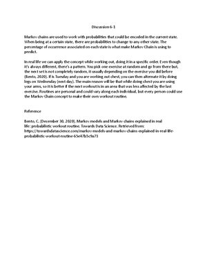 Discussion 1 - Also, I am doing my MS in Data Analytics here at SNHU. I ...