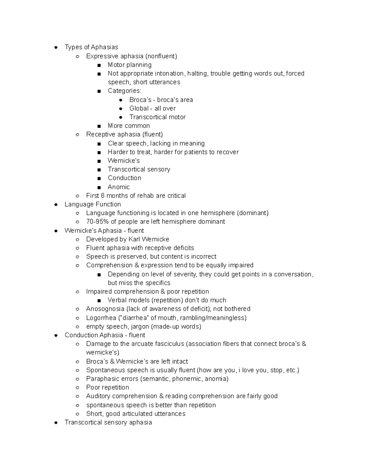 Fluent aphasias - ) Paraphasic errors (semantic, phonemic, anomia) Poor ...