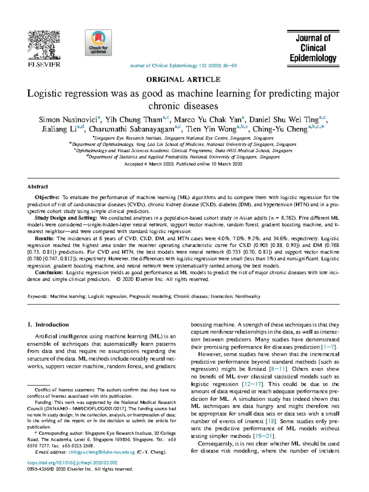 53-LRA - RESEARCH - ORIGINAL ARTICLE Logistic regression was as good as ...