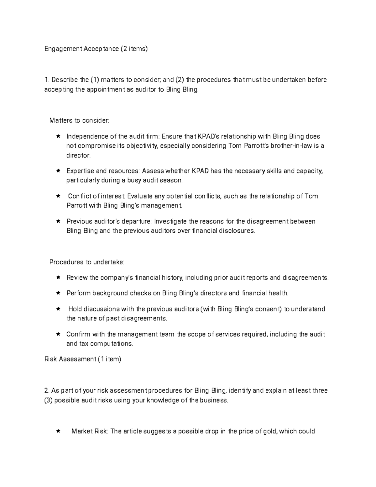 03Homework - Jwjwjjw - Engagement Acceptance (2 items) Describe the (1 ...