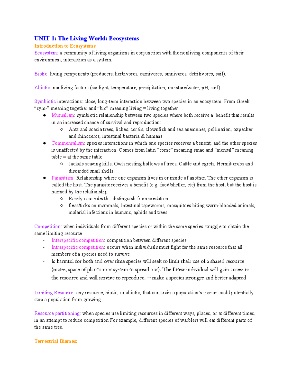 Ap env study guide - Lecture notes for Earth and Environmental Sciences ...