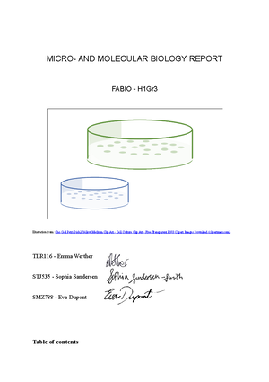 Fa Bio mikrobiologi rapport - Microbiology and molecular biology (Ø4-Ø7 ...