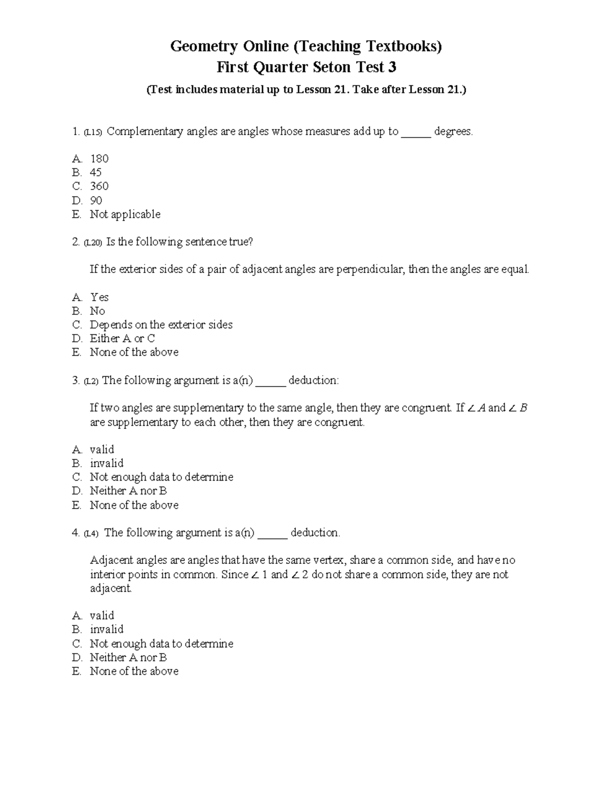 Xml-test-host - idk - Geometry Online (Teaching Textbooks) First ...