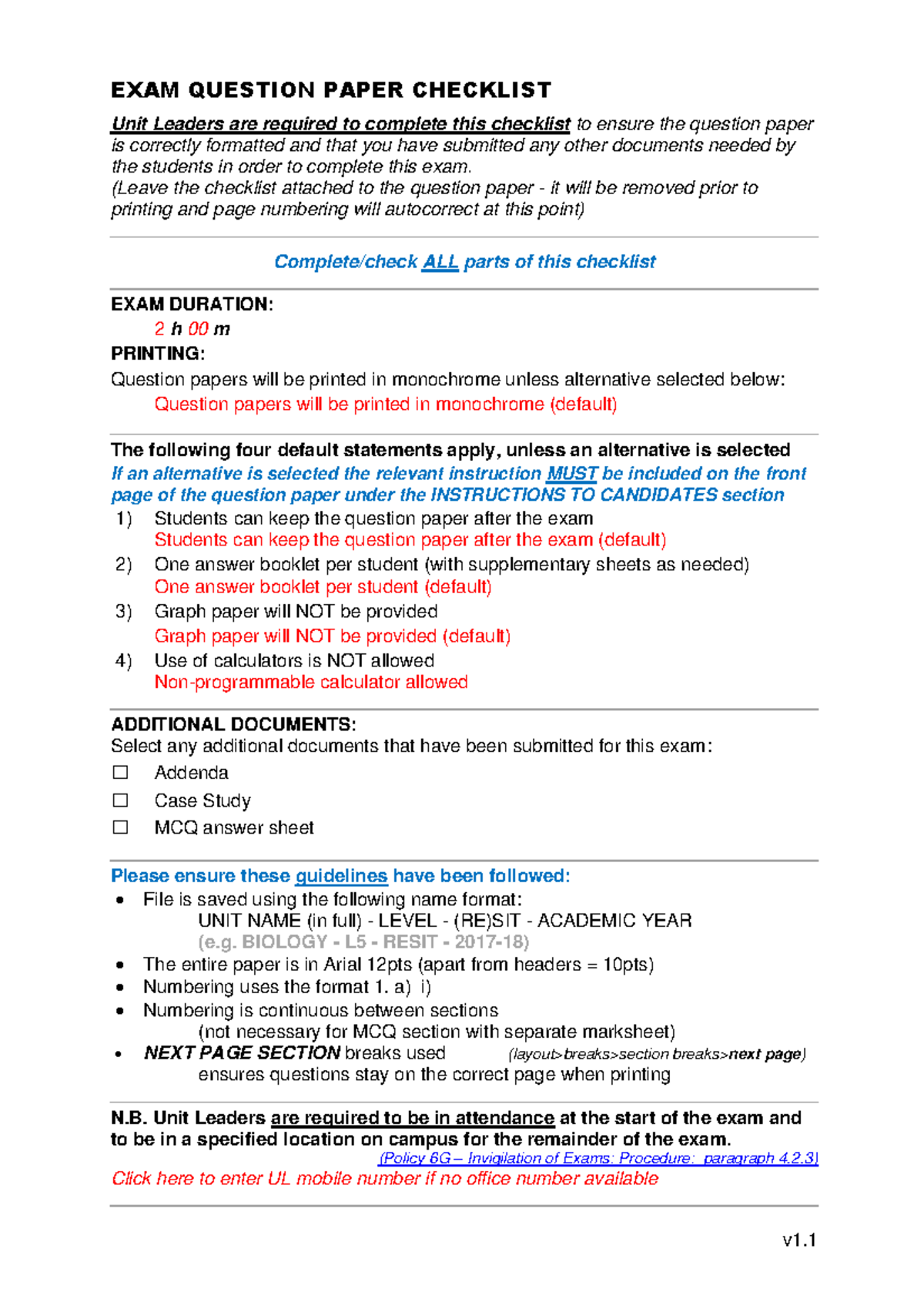 Forensic Science -L5- Resit-2022-23 - EXAM QUESTION PAPER CHECKLIST ...