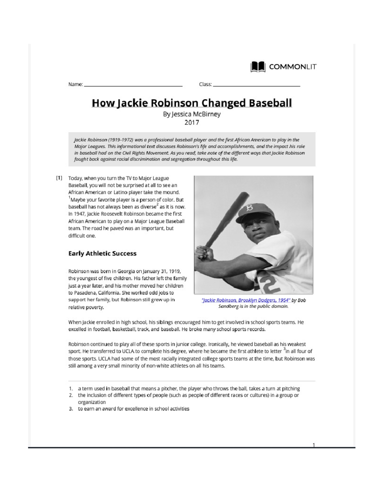 Copy of How Jackie Robinson Changed Baseball - EDUC 576 - o - Studocu