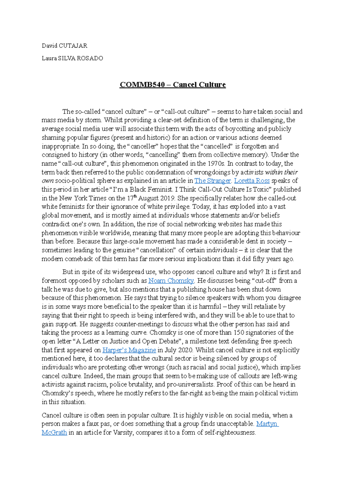 Cancel-Culture - Blogpost defining cancel culture. - David CUTAJAR ...