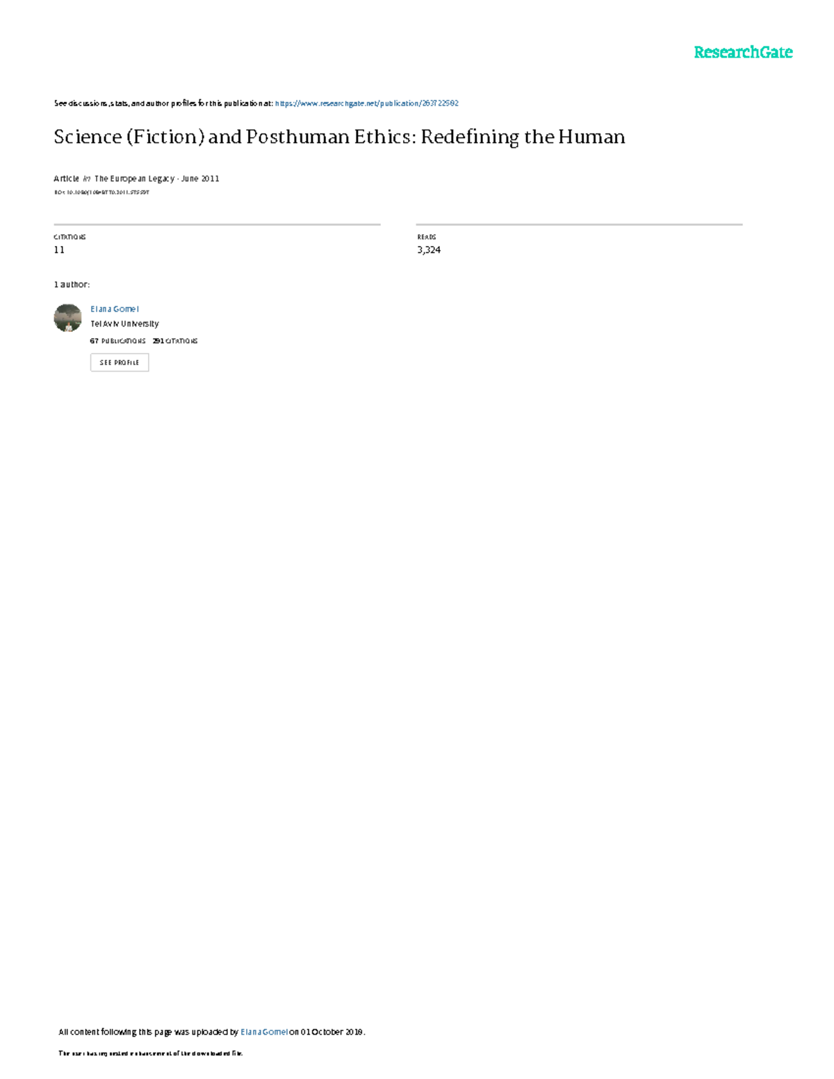 Posthumanethics - Posthuman ethics - See discussions, stats, and author ...