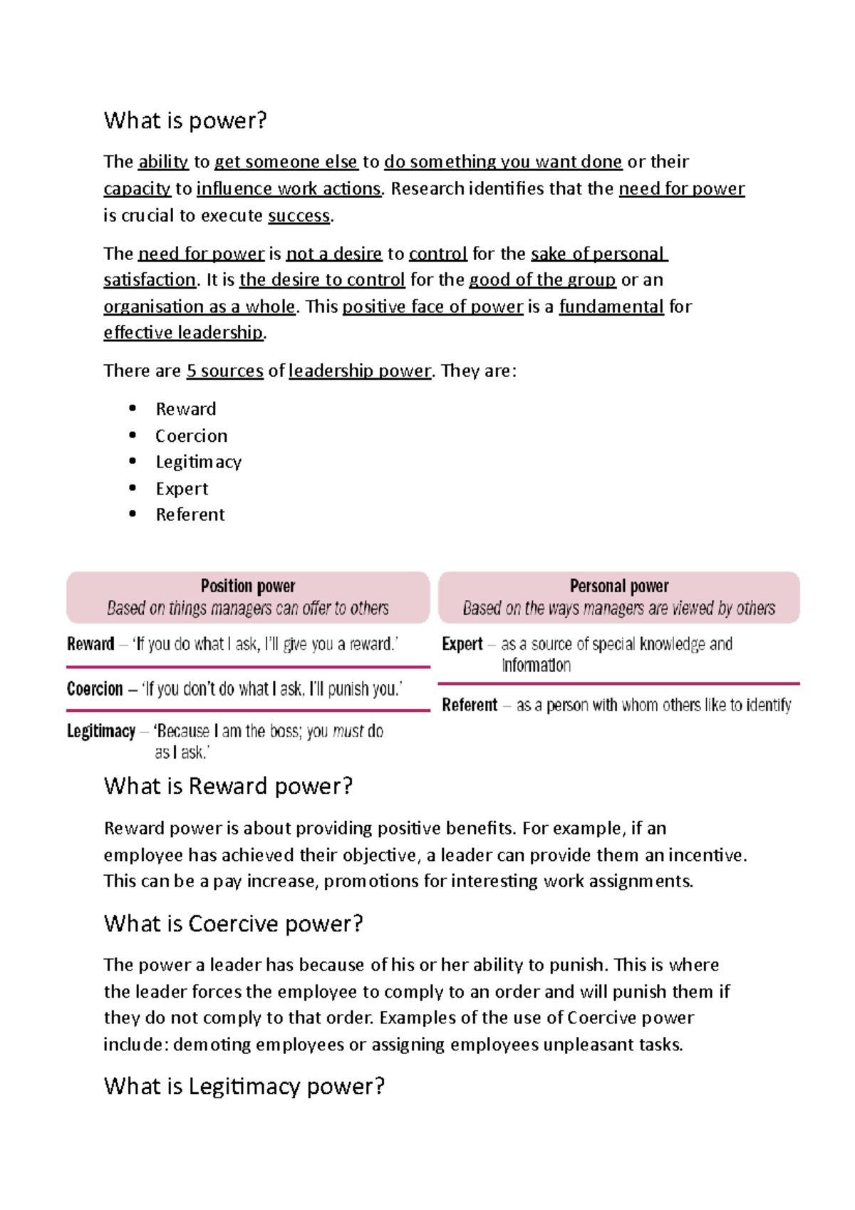 What is power - What is power? The ability to get someone else to do ...
