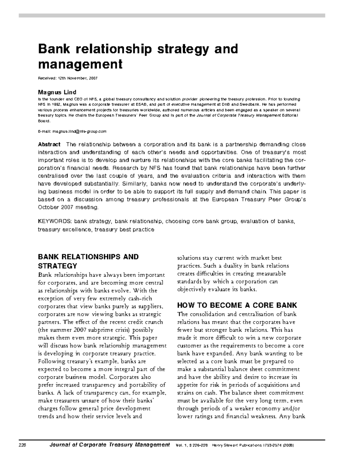 JCTM Bank Relationships - Bank relationship strategy and management ...