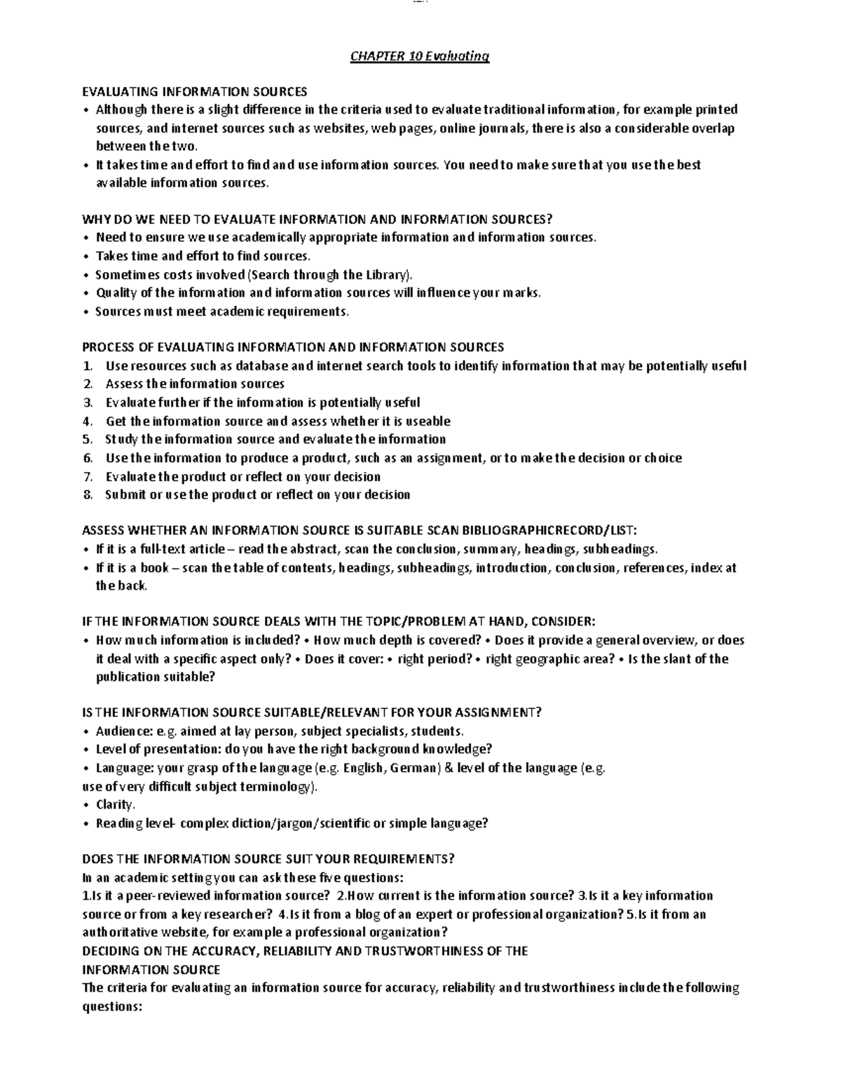 AIM Chapter 10 - AIM notes - lOM oAR cPSD| 98 171 20 CHAPTER 10 ...