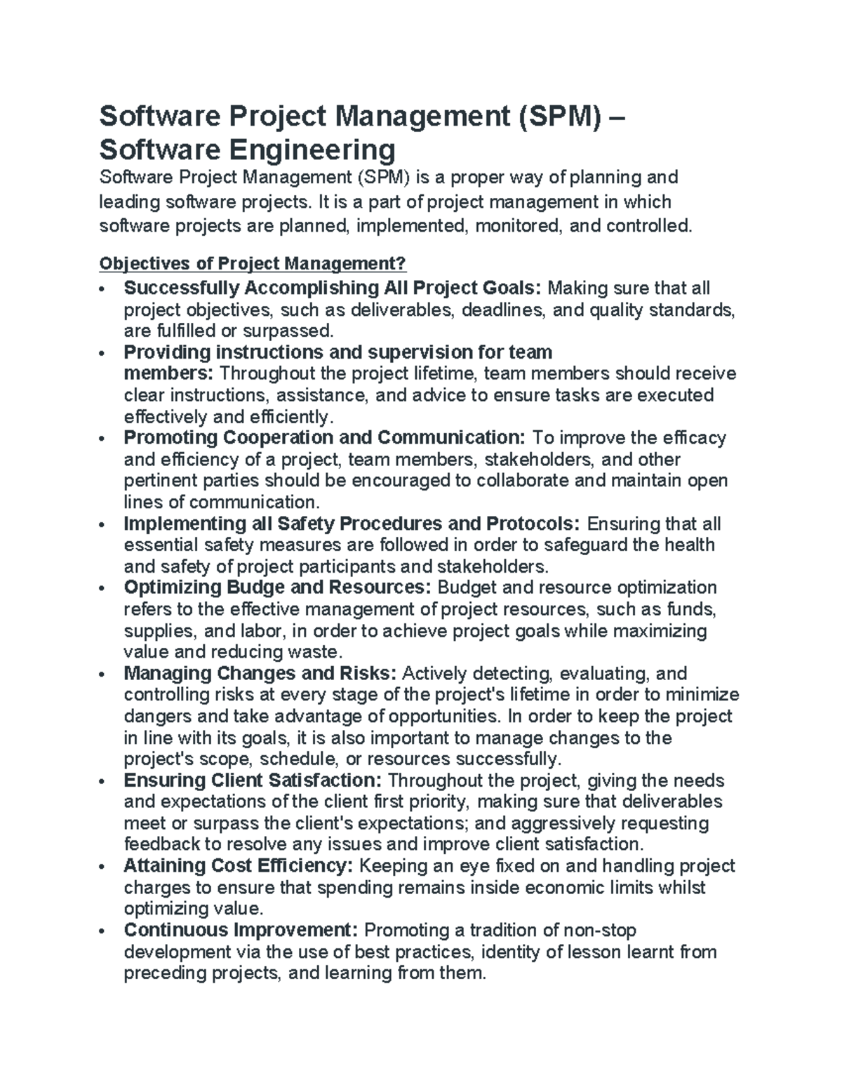Dsa - sssssssssssssssssss - Software Project Management (SPM) – Software Engineering Software ...