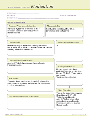Atorvastatin - Template - ACTIVE LEARNING TEMPLATES TherapeuTic ...