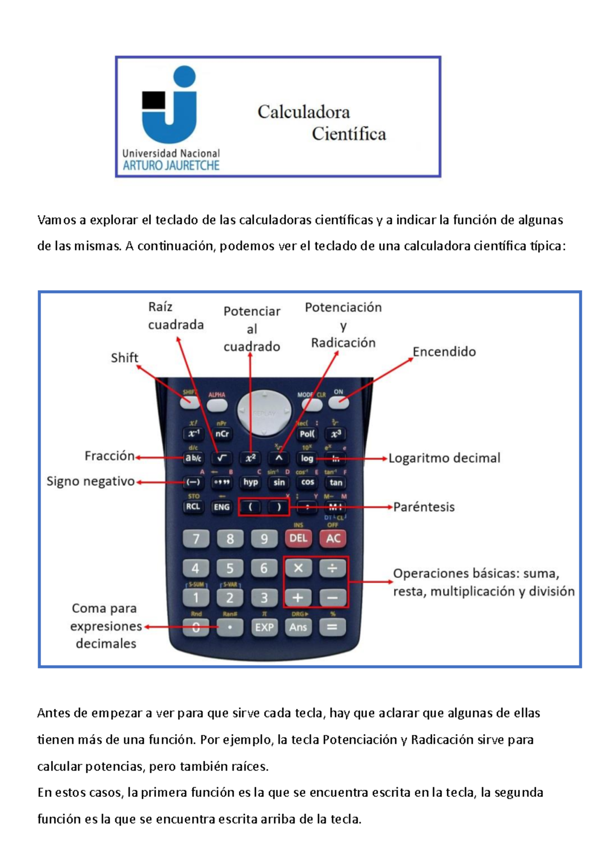 Calculadora Cientifica - Vamos A Explorar El Teclado De Las