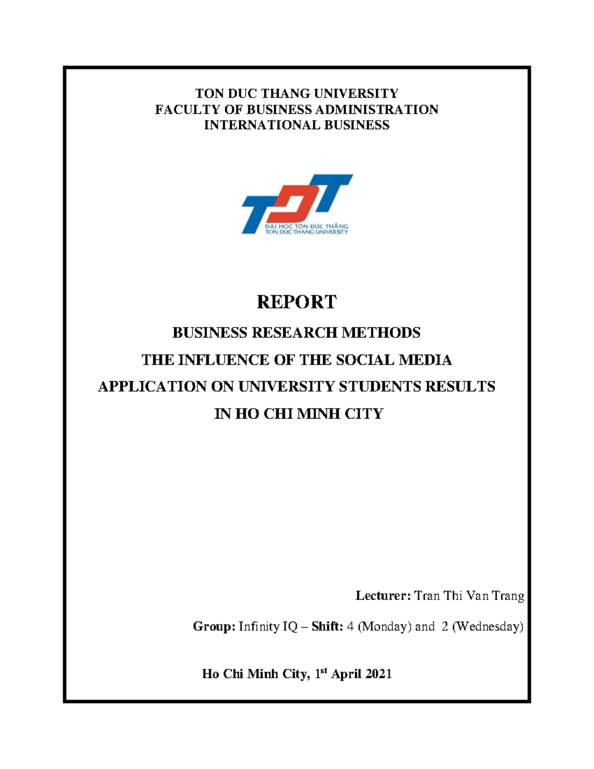 PPNC-3 Chapters (final) - TON DUC THANG UNIVERSITY FACULTY OF BUSINESS ADMINISTRATION ...