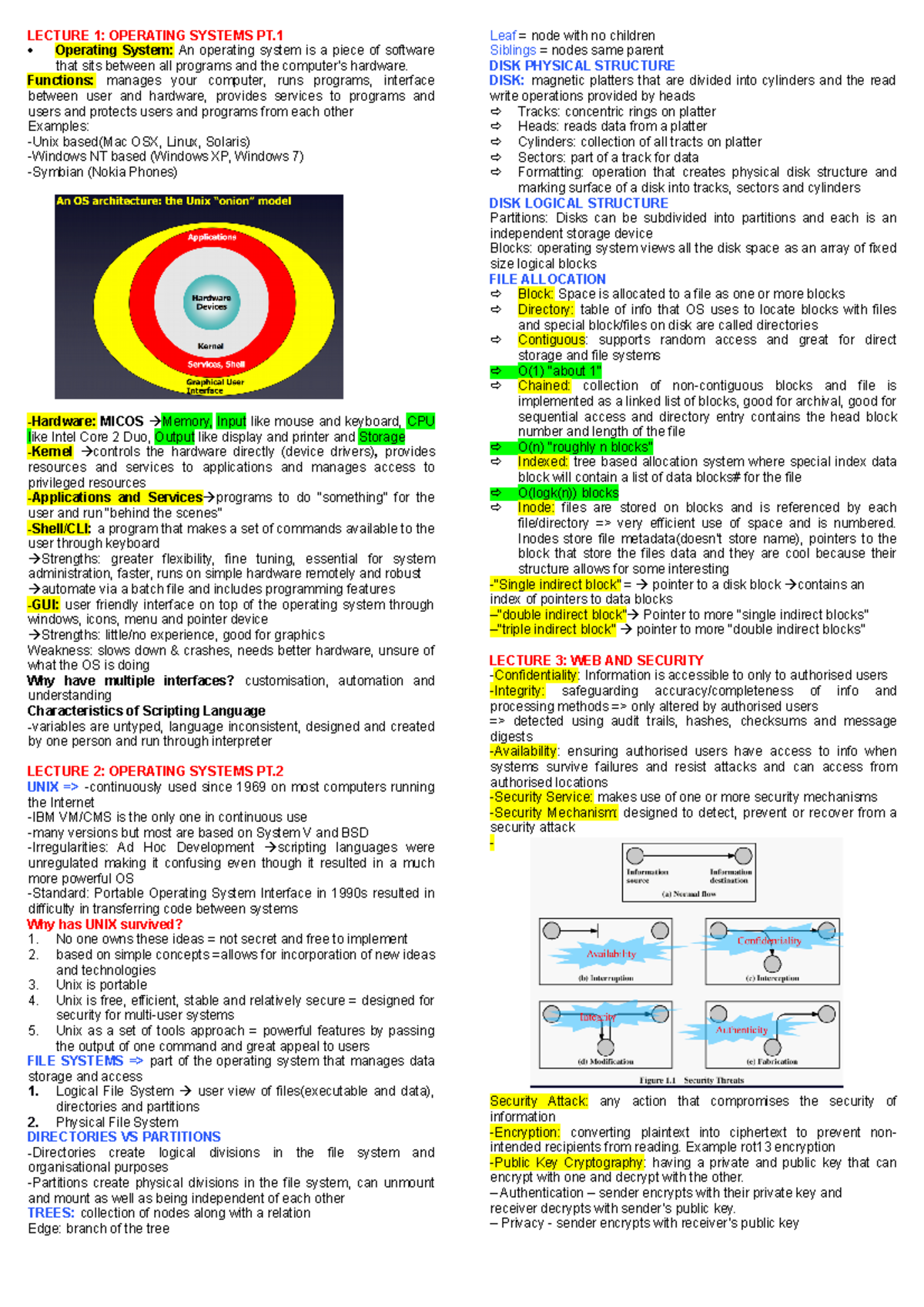 Web Systems Final Exam Notes Lecture 1 Operating Systems Pt Operating System An Operating 9057