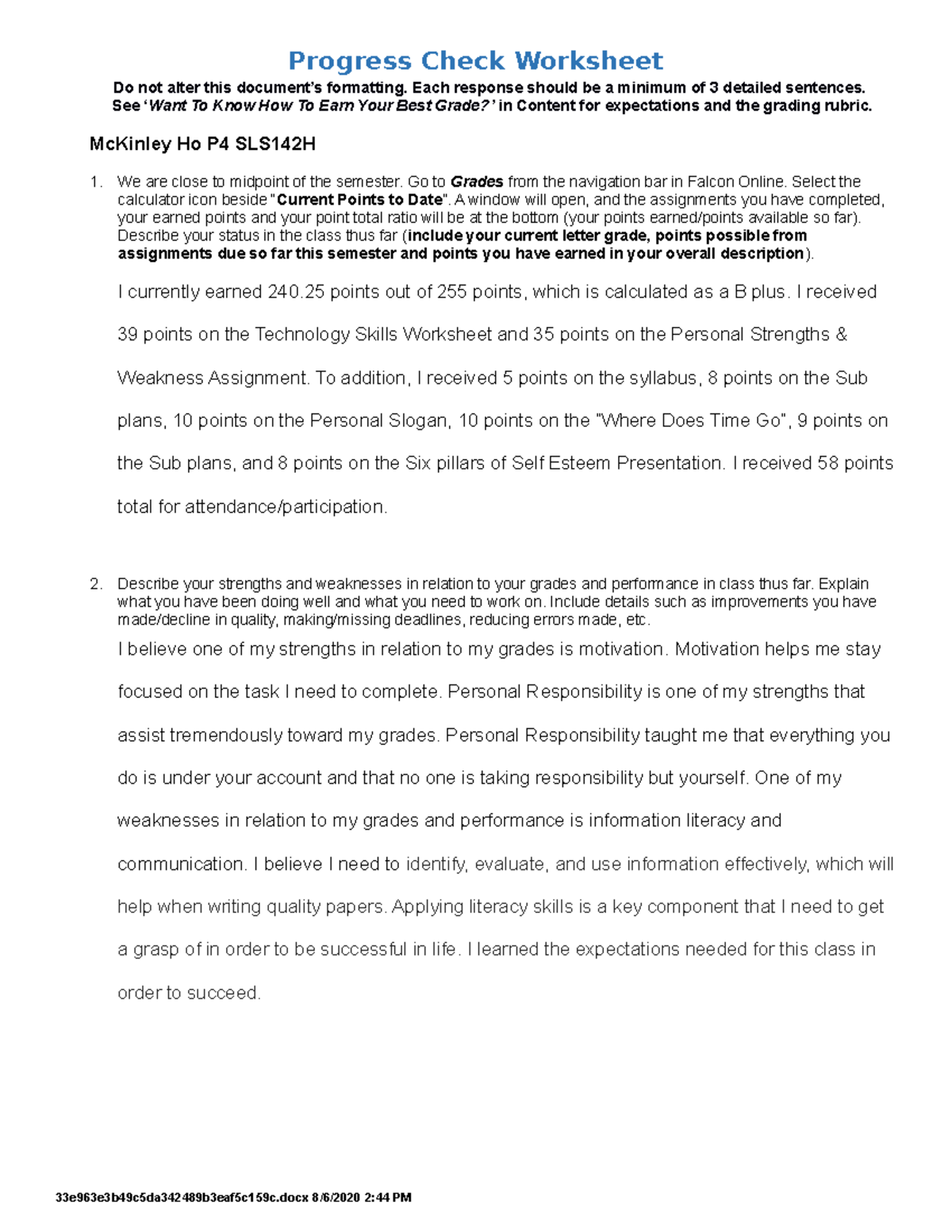 Worksheet-Progress Check FA20 - Progress Check Worksheet Do not alter ...