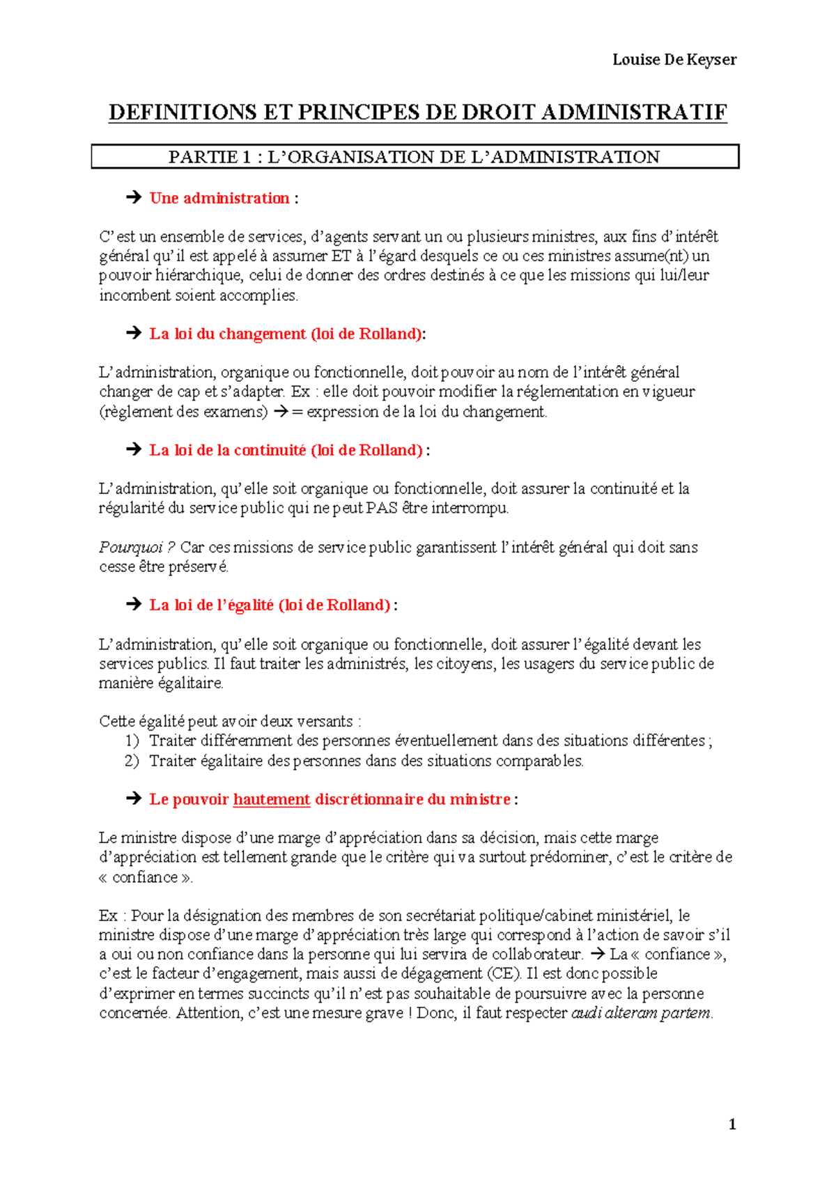 Définitions et principes de droit administratif - DEFINITIONS ET ...