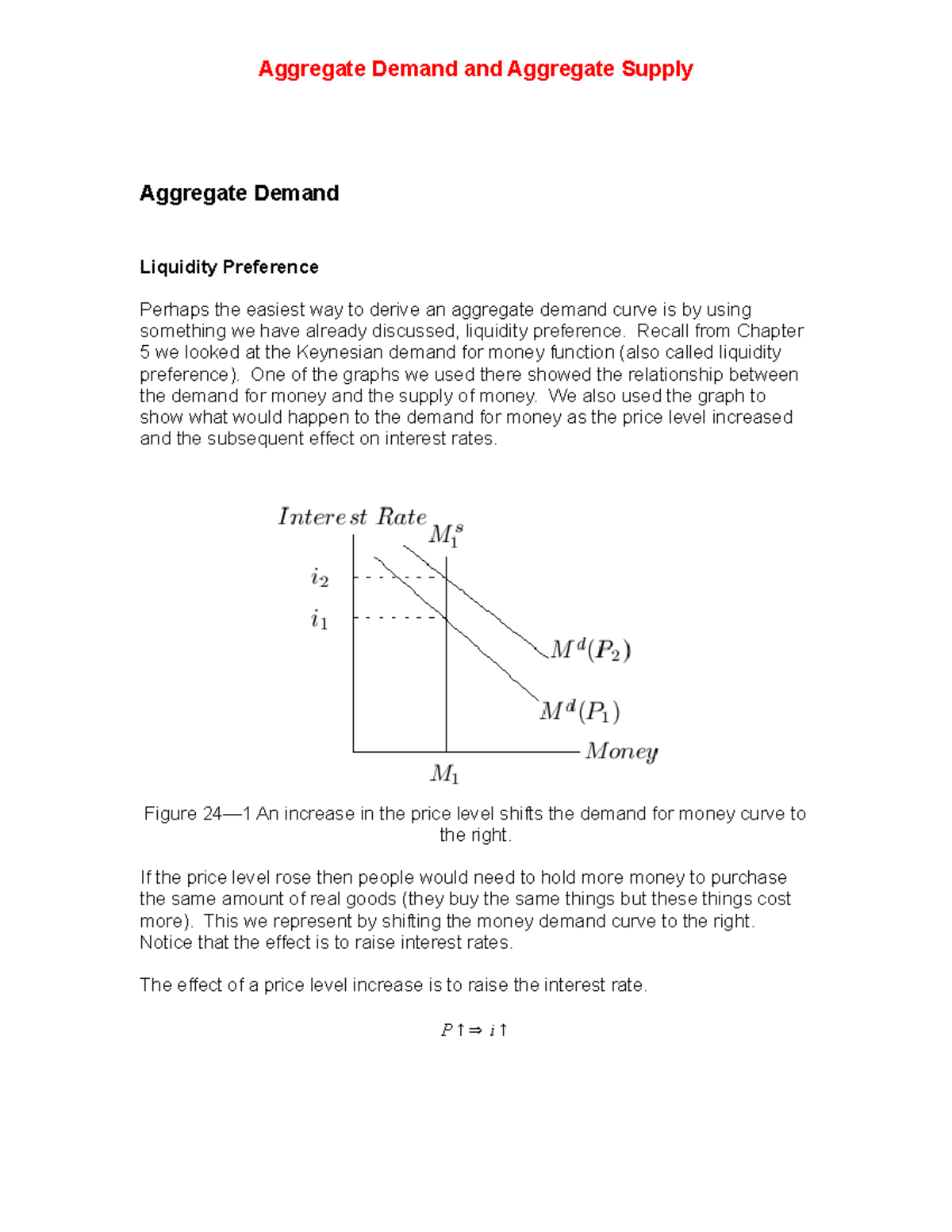Aggregate Demand and Aggregate Supply - Aggregate Demand and Aggregate ...