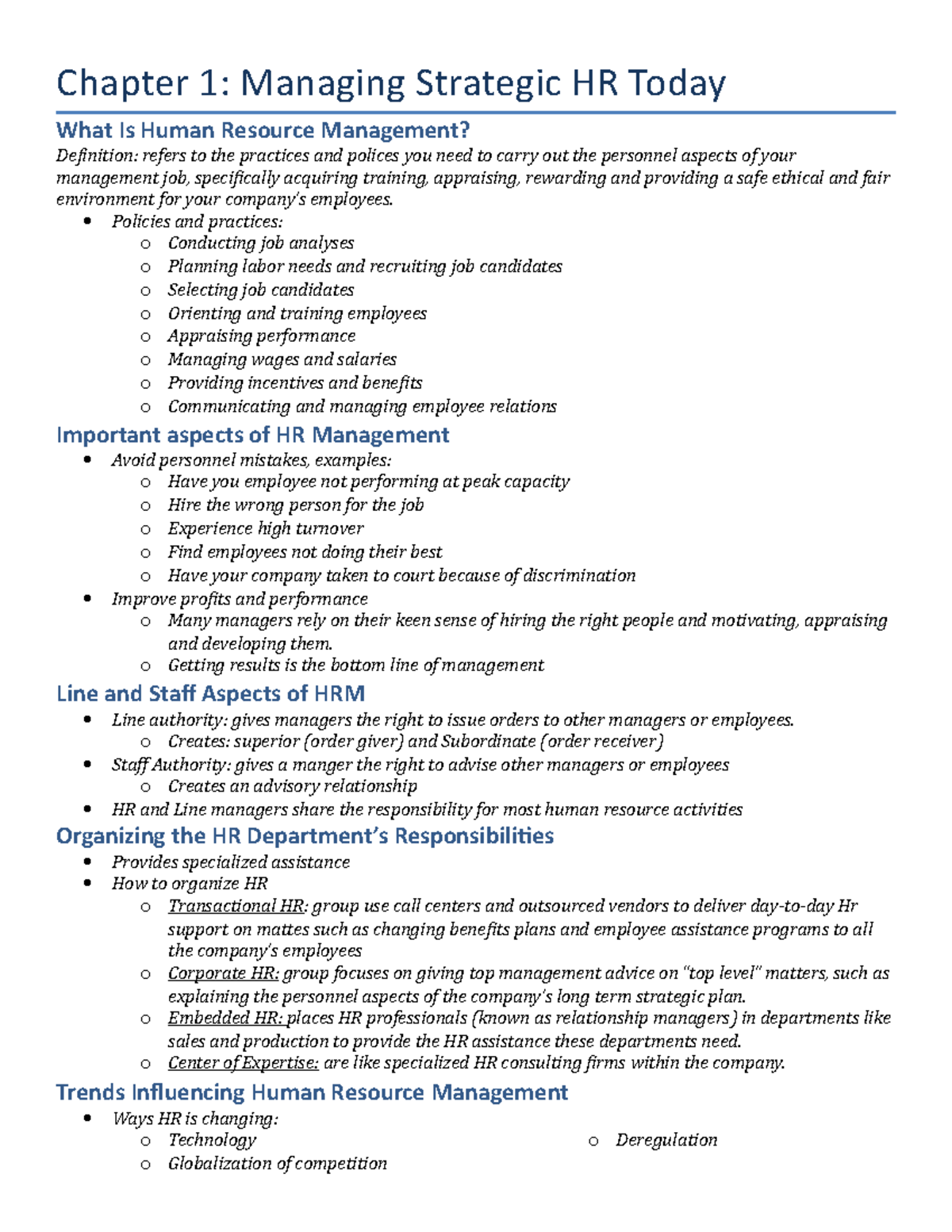 HR Chapter 1 - the basic introduction of orgnaization behavior going ...