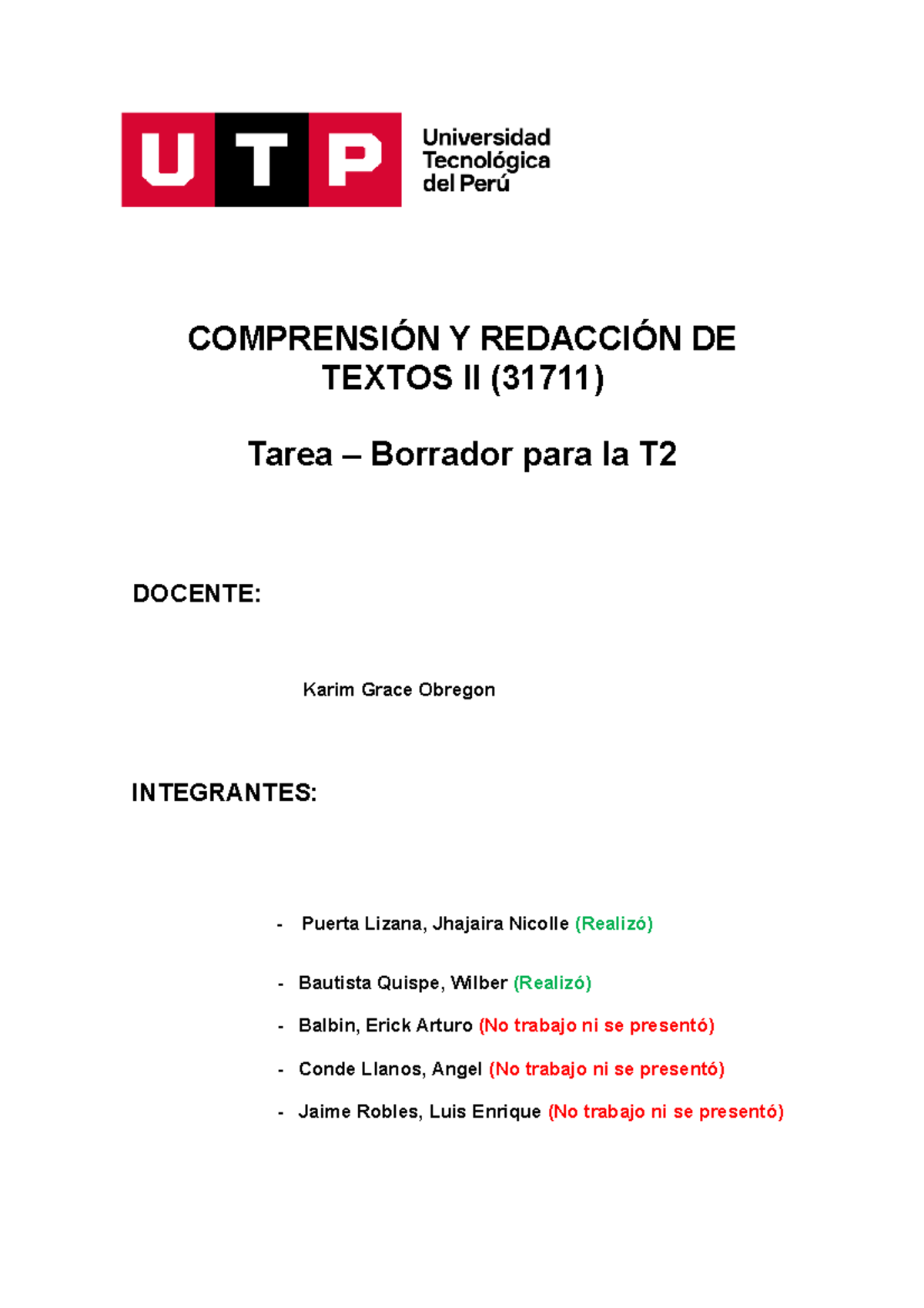 TA 2D - APUNTE TA2 PAC4 - COMPRENSIÓN Y REDACCIÓN DE TEXTOS II (31711) Tarea – Borrador para la ...