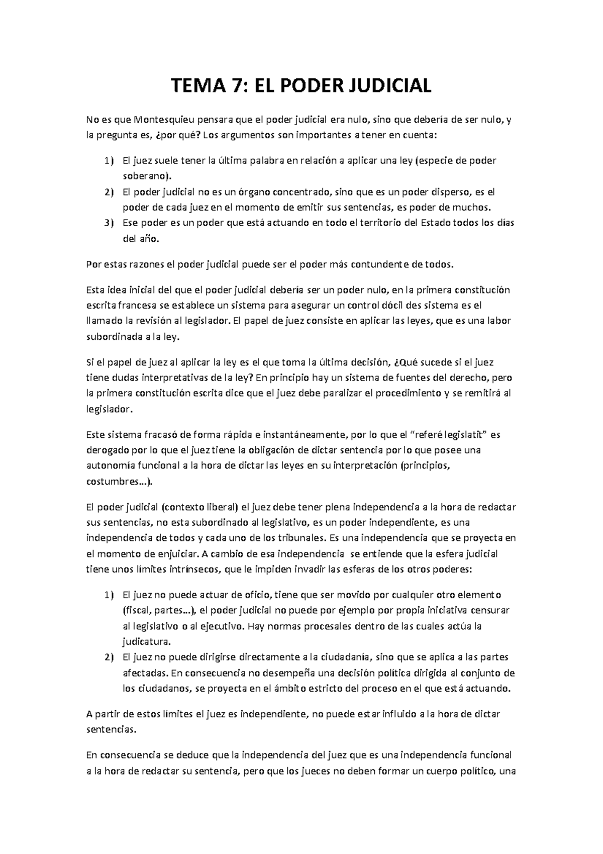 TEMA 7 constitucional - Warning: TT: undefined function: 32 TEMA 7: EL PODER JUDICIAL No es que ...