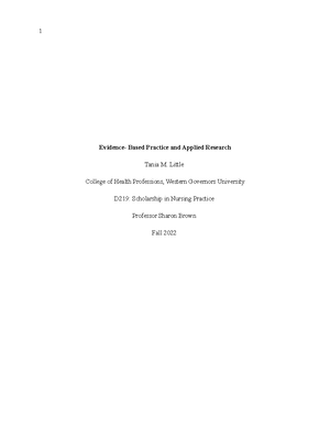 D219 schorlaship - paper - D219 - WGU - Studocu