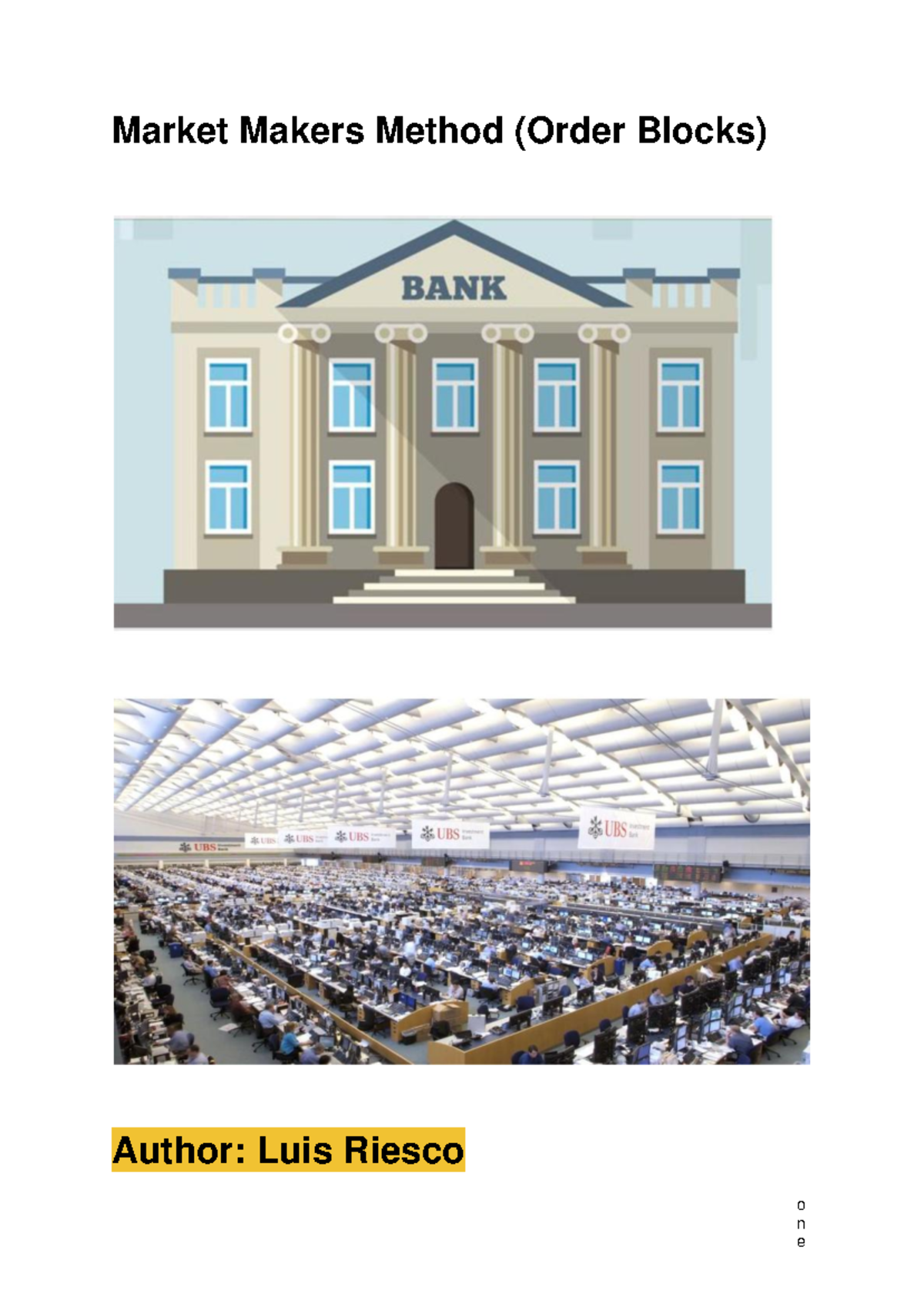 Market Makers Method (Order Blocks) - Summary and Techniques - Studocu