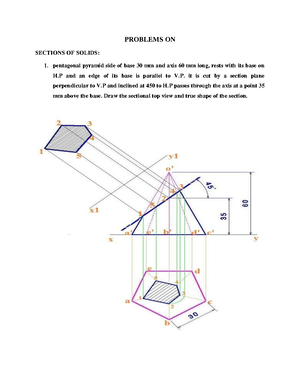 UNIT-II EG - NOTES - PROJECTION OF POINTS A Point P is 15 mm Above H ...