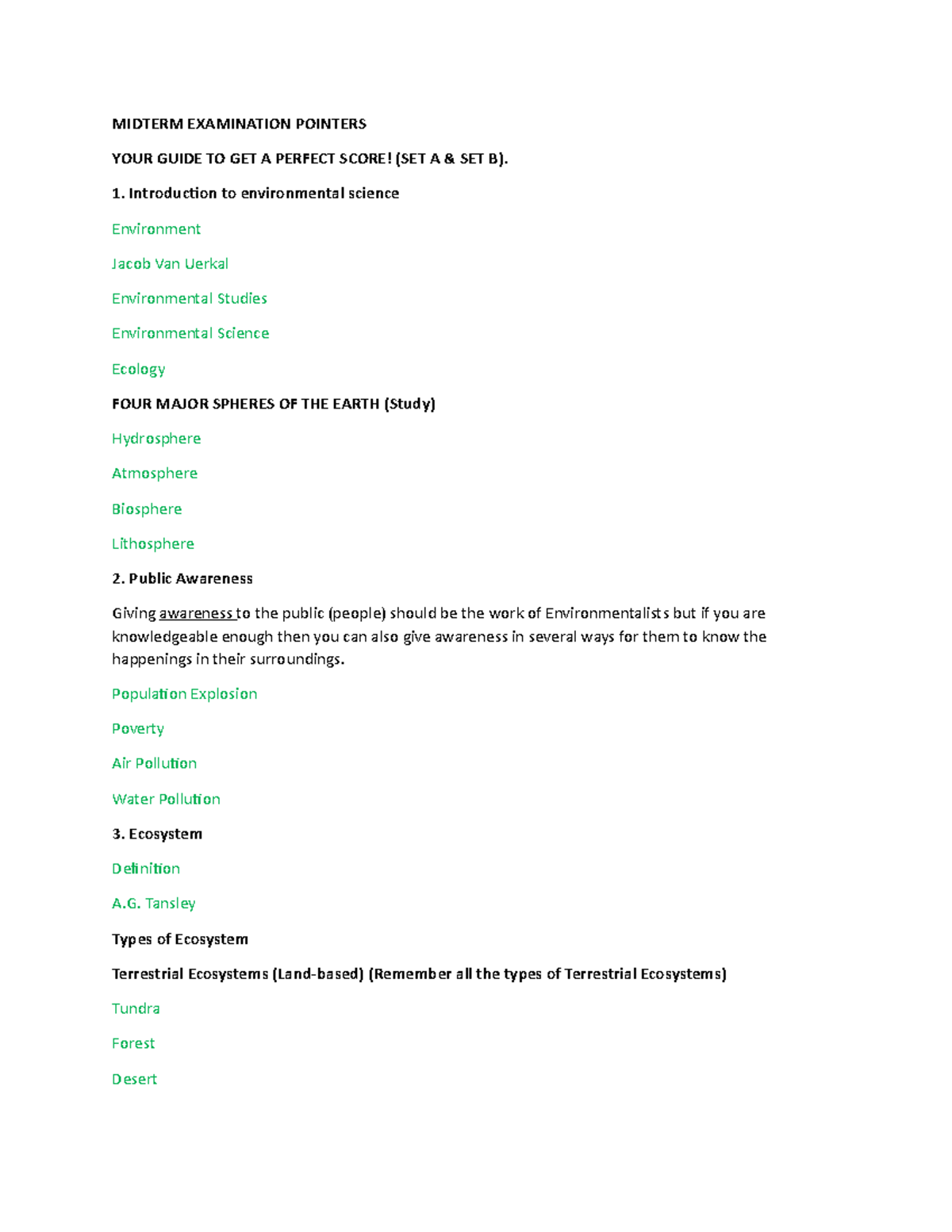 MST- Pointers - Lecture notes 2 - MIDTERM EXAMINATION POINTERS YOUR ...