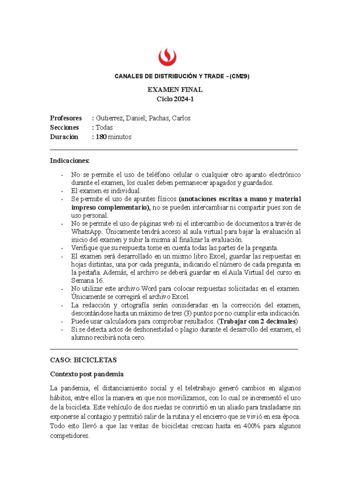 CM29 Versión B Canales de Distribución y Trade Marketing Examen Final ...