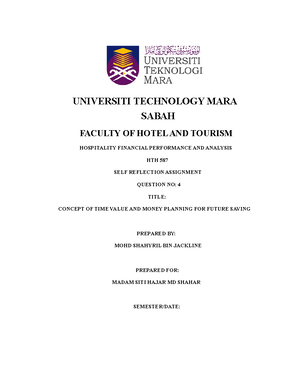 HTT 451 Group Assignment - UNIVERSITI TEKNOLOGI MARA (UiTM) FACULTY OF ...