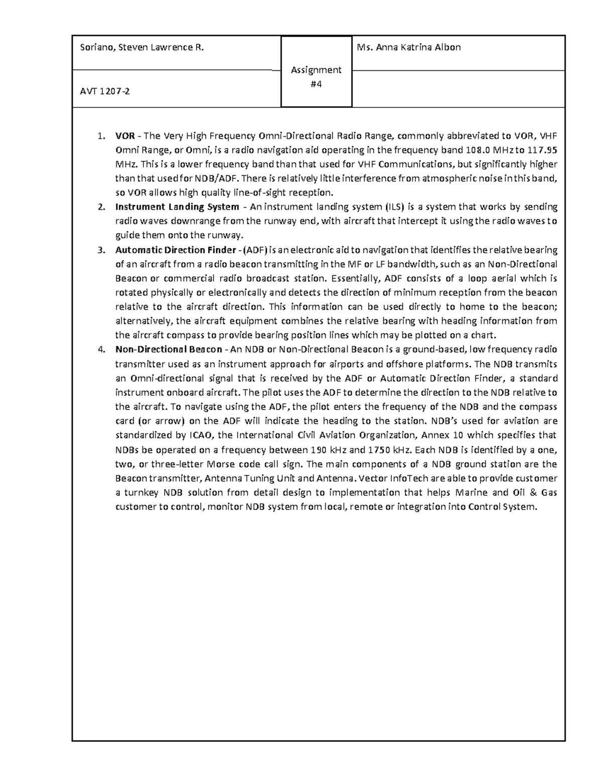 Assignment 4 Soriano - no description - Soriano, Steven Lawrence R. Ms ...