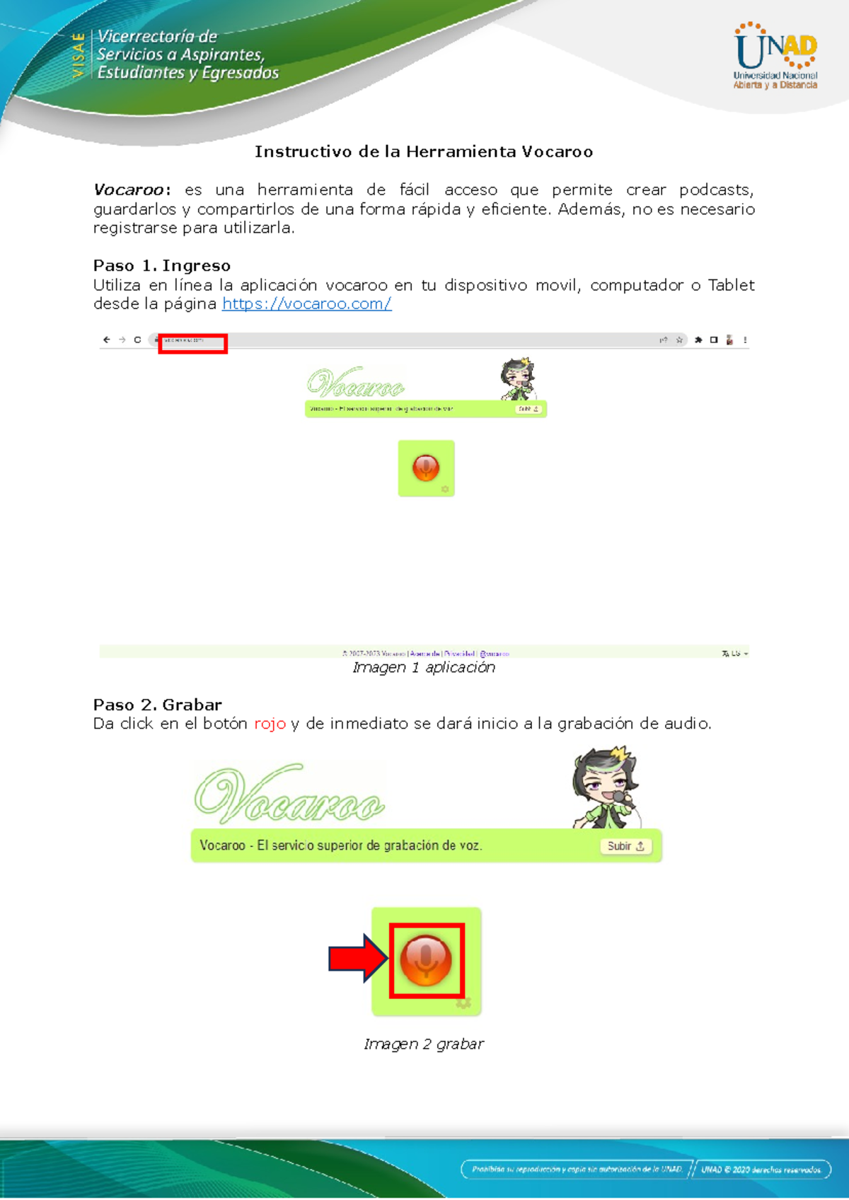 Instructivo de Vocaroo - Instructivo de la Herramienta Vocaroo Vocaroo ...