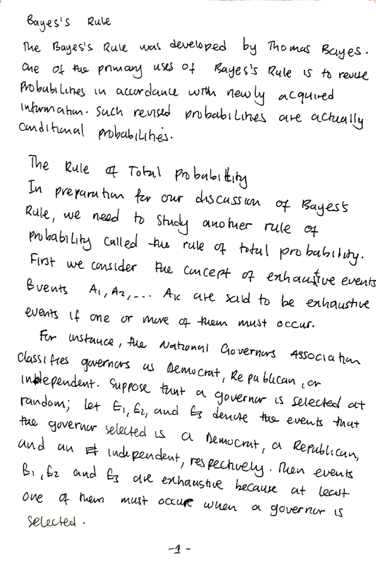 Bayess-Theorems - Rule Eayes's ue Sayes's Qule wt develbped by 7ho mas ...