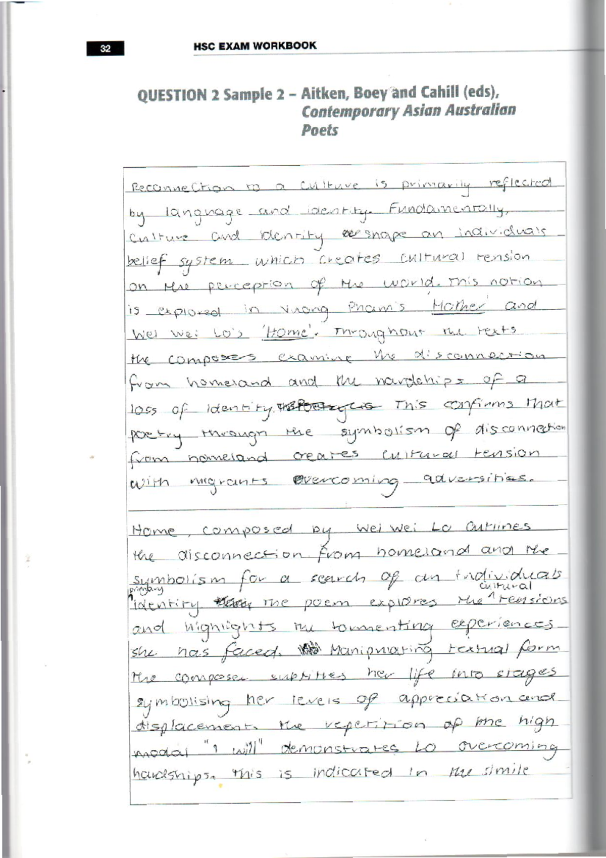 Module A Sample - 32 HSC EXAM WORKBOOK QUESTION 2 Sample 2 Aitken, Boey ...