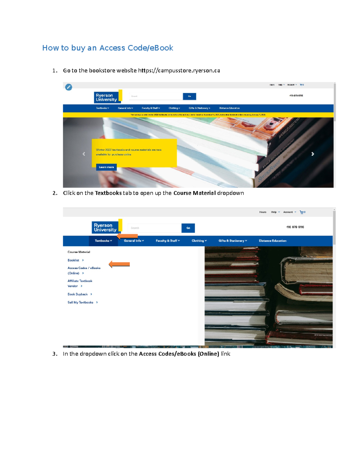 How to buy an ebook - updated winter 2022 - How to buy an Access Code ...
