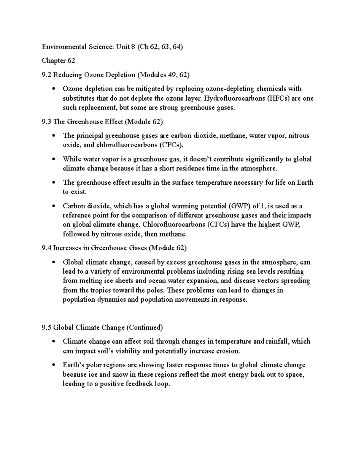 Environmental Science Unit 8 Part 2 - Environmental Science: Unit 8 (Ch ...
