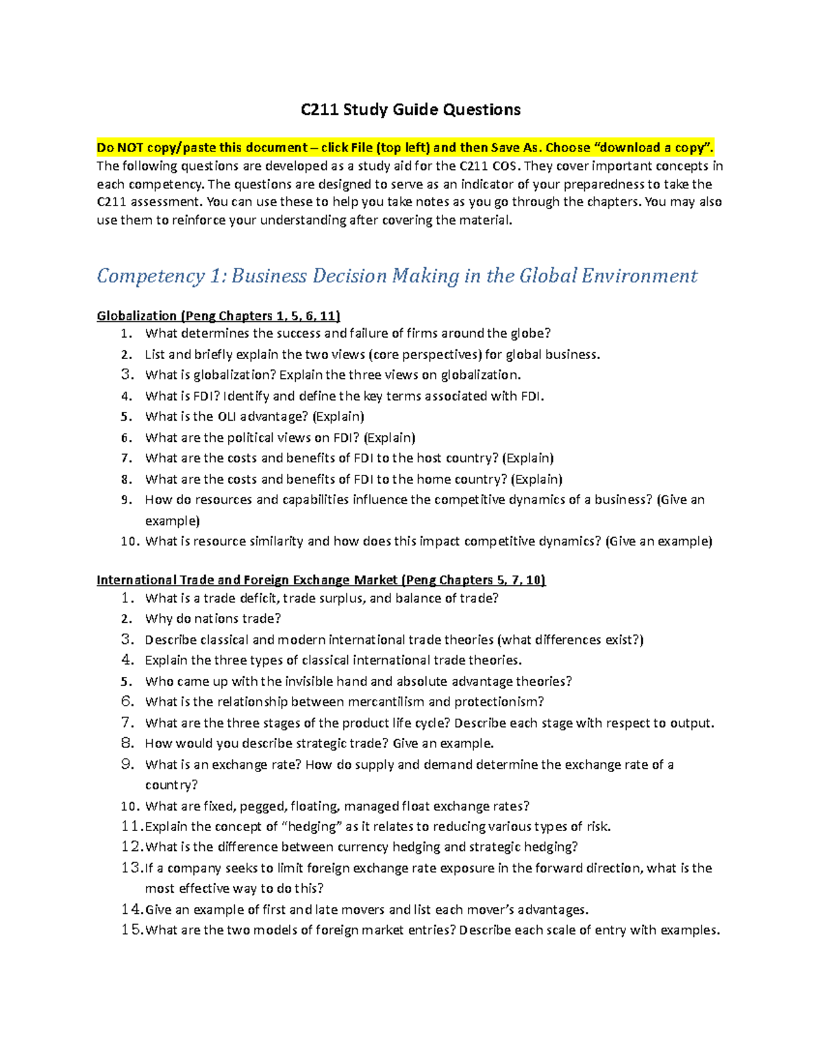 C211 Study Guide Questions 9-2022 - C211 Study Guide Questions Do NOT ...