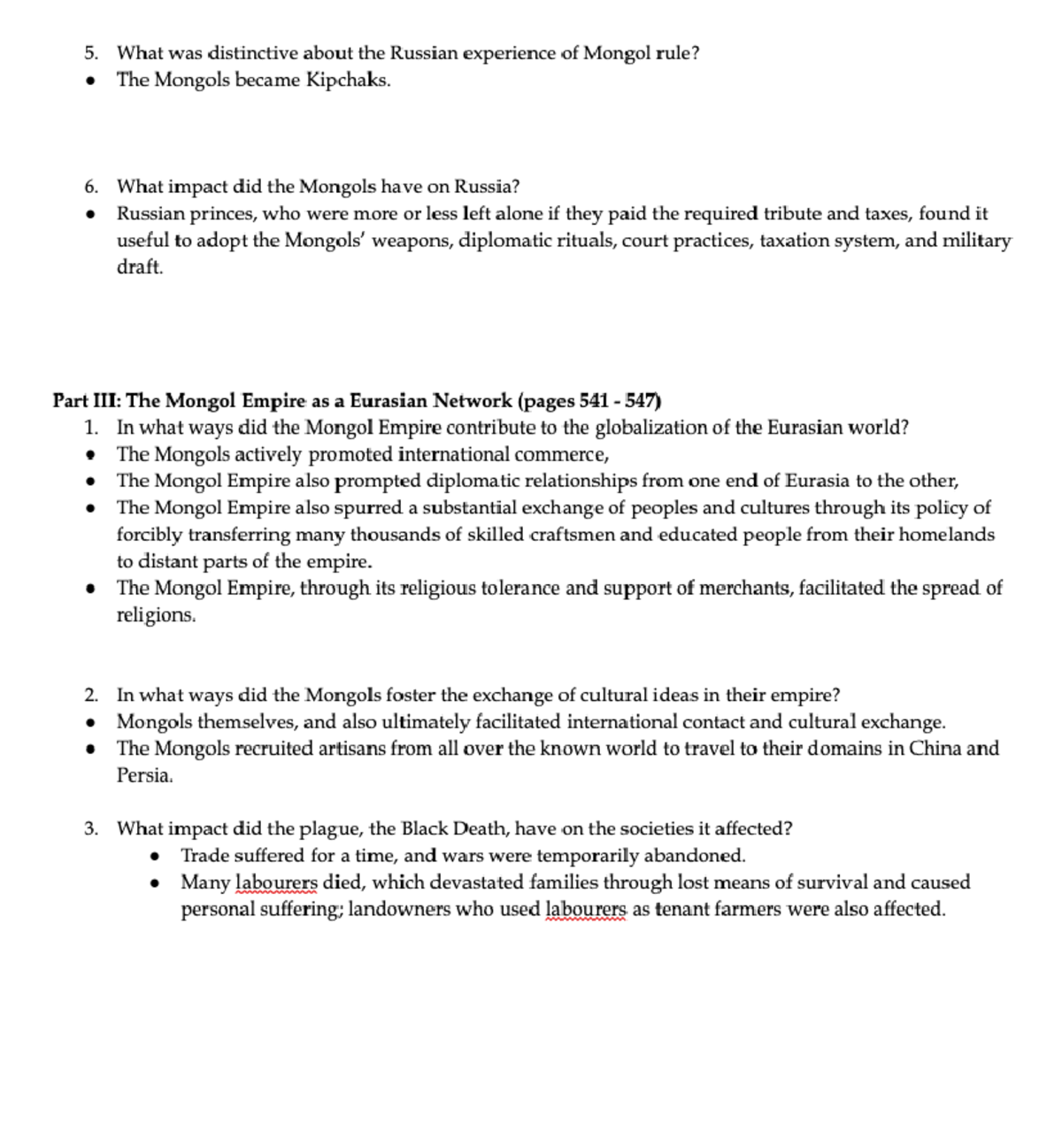 Mongols Reading Guide pg3 - HIST111 - Studocu